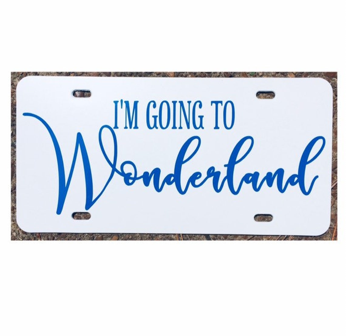Alice in Wonderland License Plate Lewis Carroll Car Tag Camper | Etsy