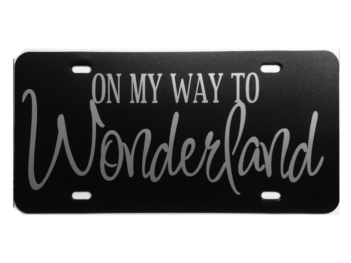 Alice in Wonderland License Plate Lewis Carroll Car Tag Camper - Etsy