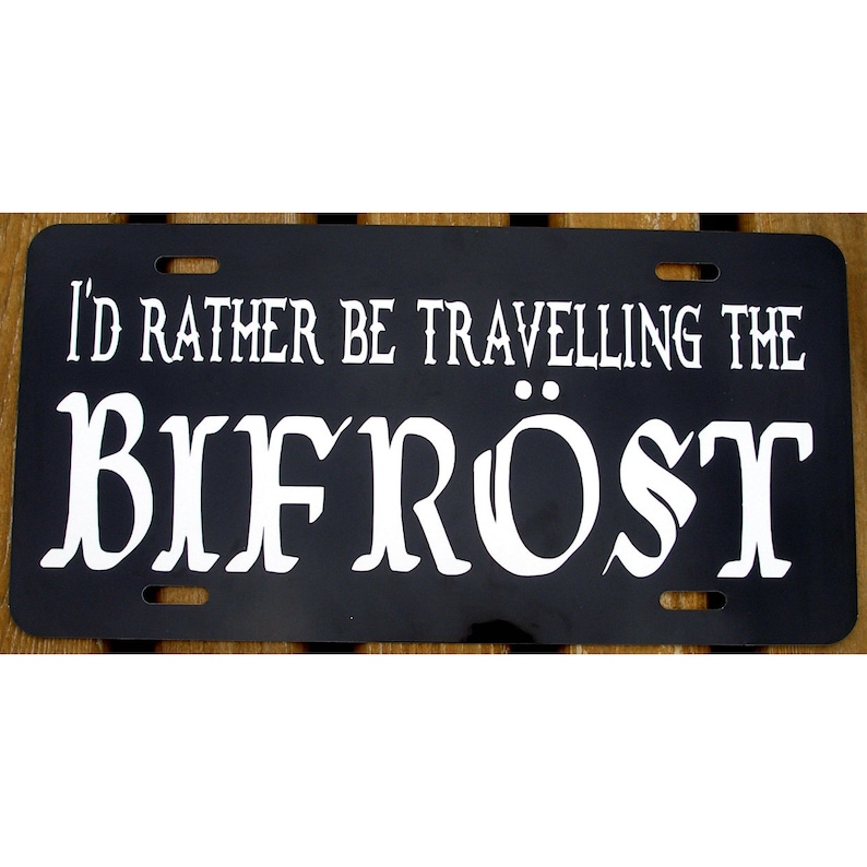 Bifrost Car Tag Thor and Loki Asgardian License Plate - Etsy