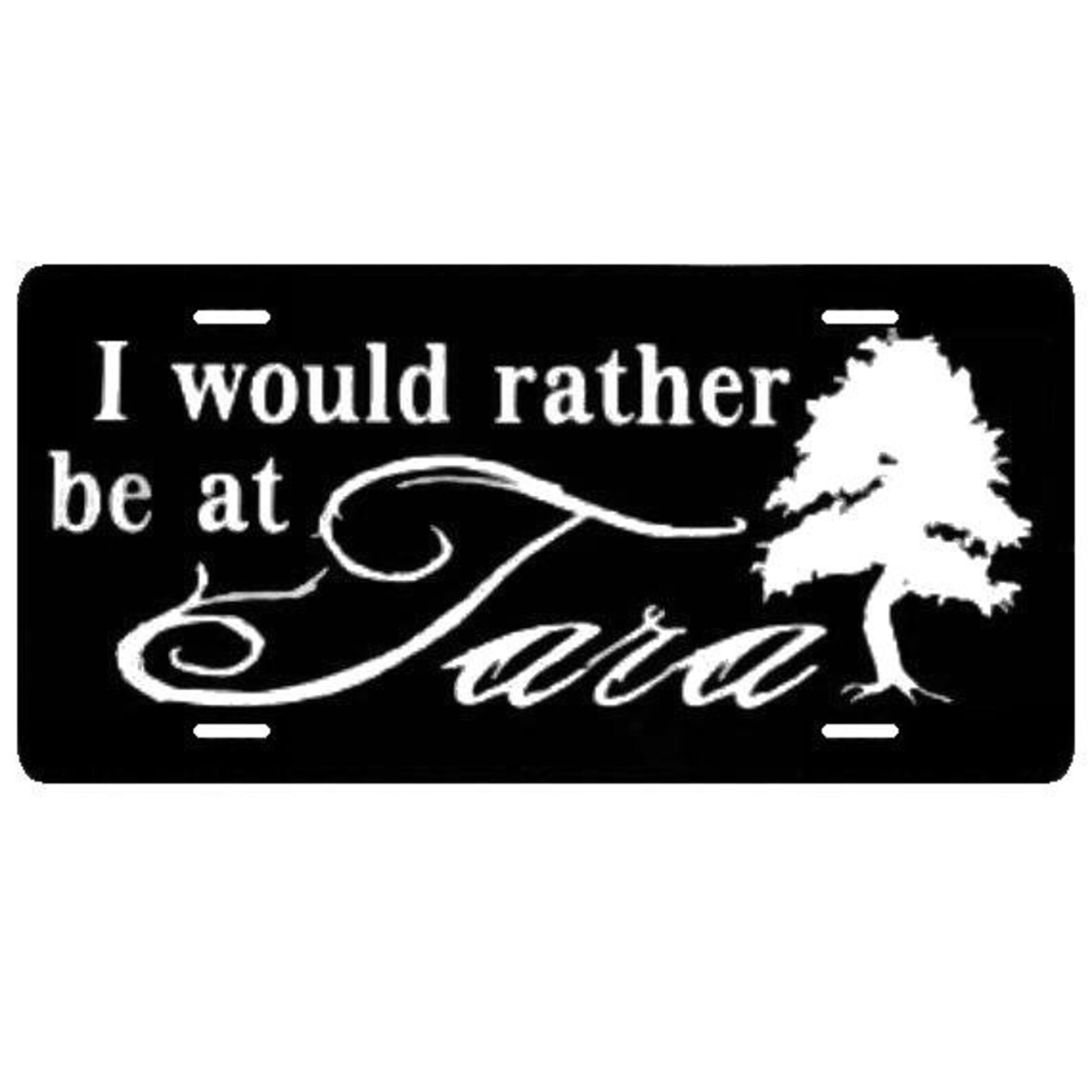 Gone With the Wind License Plate I'd Rather Be at Tara Car - Etsy