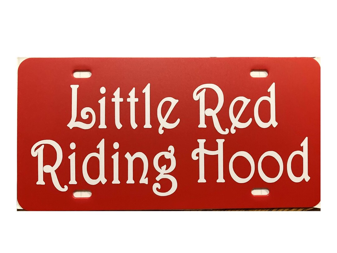Little Red Riding Hood License Plate Perfect for Red Cars Tag - Etsy