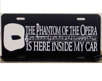 Phantom of the Opera License Plate Car Tag | Etsy