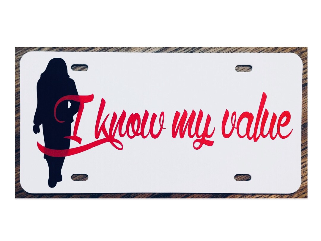 Agent Peggy Carter License Plate I Know My Value Car Tag Accessory - Etsy