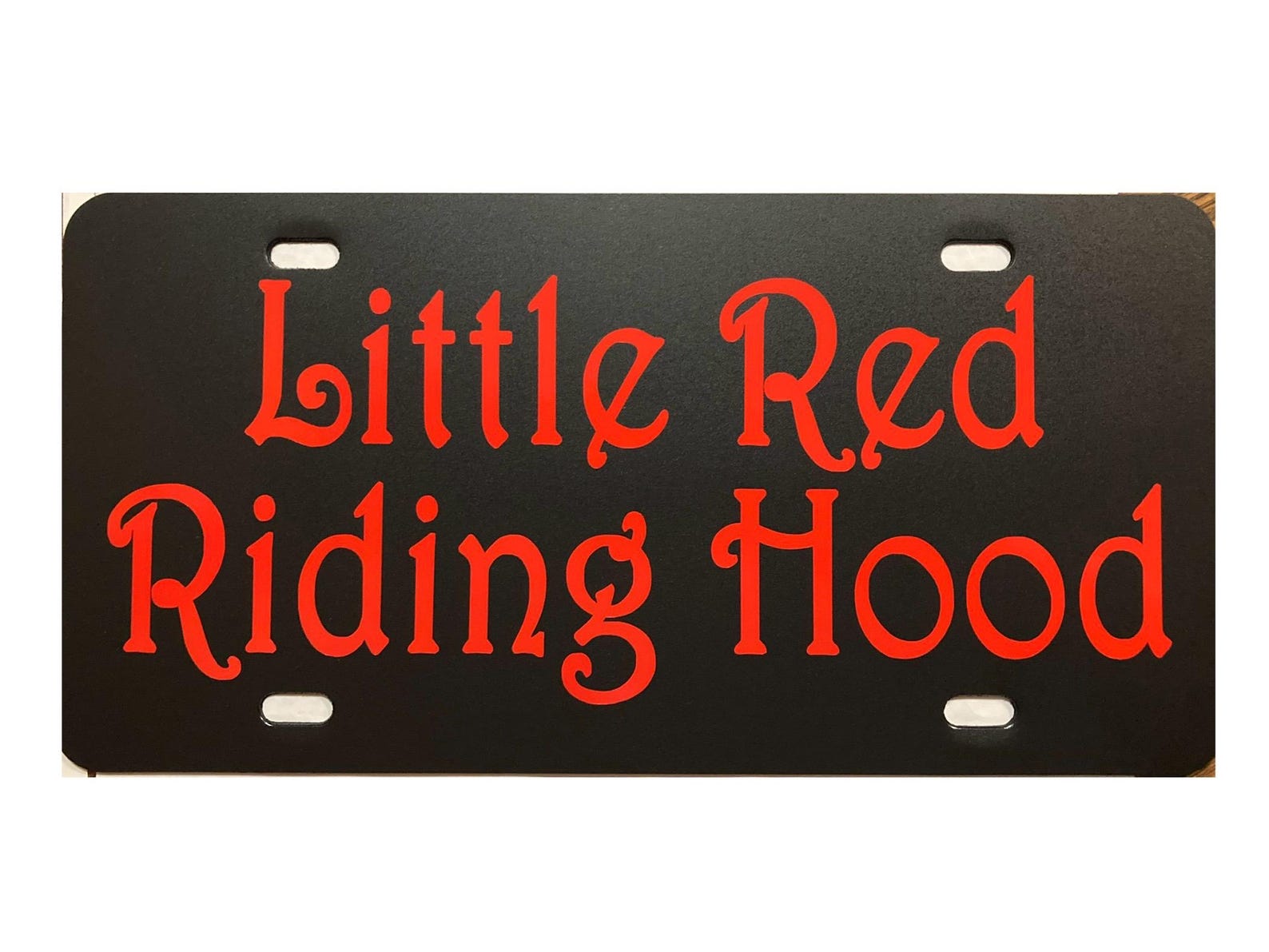 Little Red Riding Hood License Plate Perfect for Red Cars Tag - Etsy