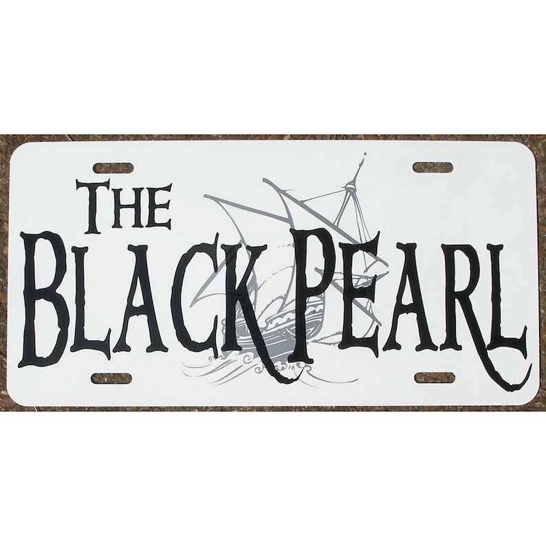 Pirates of the Caribbean License Plate the BLACK PEARL Car Tag - Etsy