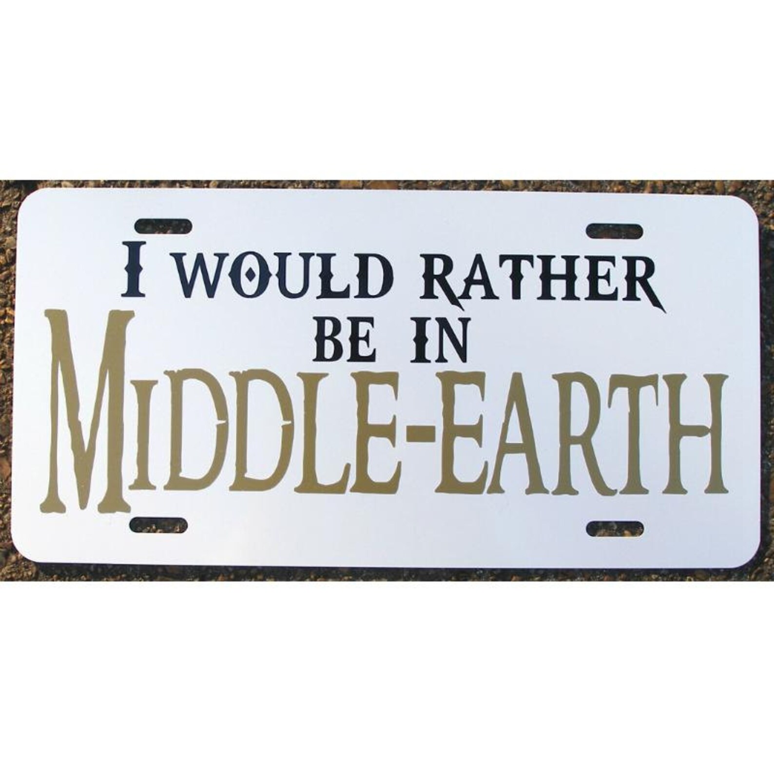 Lord of the Rings Inspired License Plate Middle-earth Car Tag - Etsy