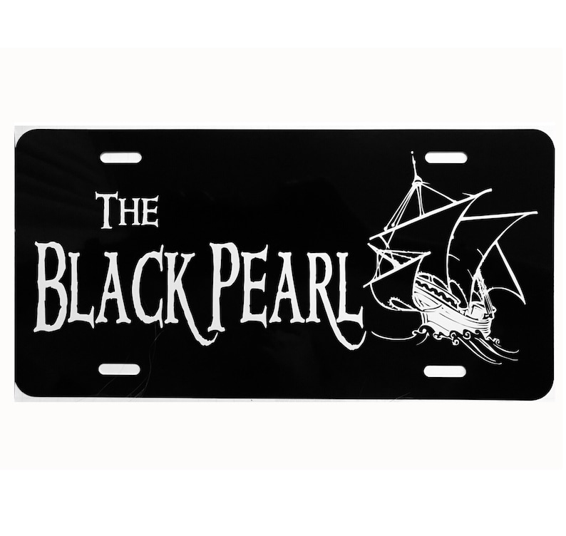 Pirates of the Caribbean License Plate the BLACK PEARL Car Tag - Etsy