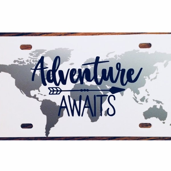 Adventure Awaits License Plate Frames - Etsy