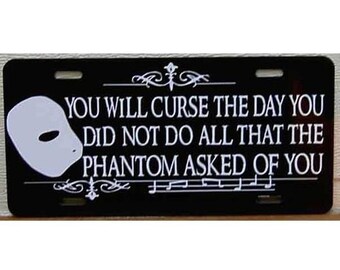 Phantom of the Opera License Plate Car Tag - Etsy