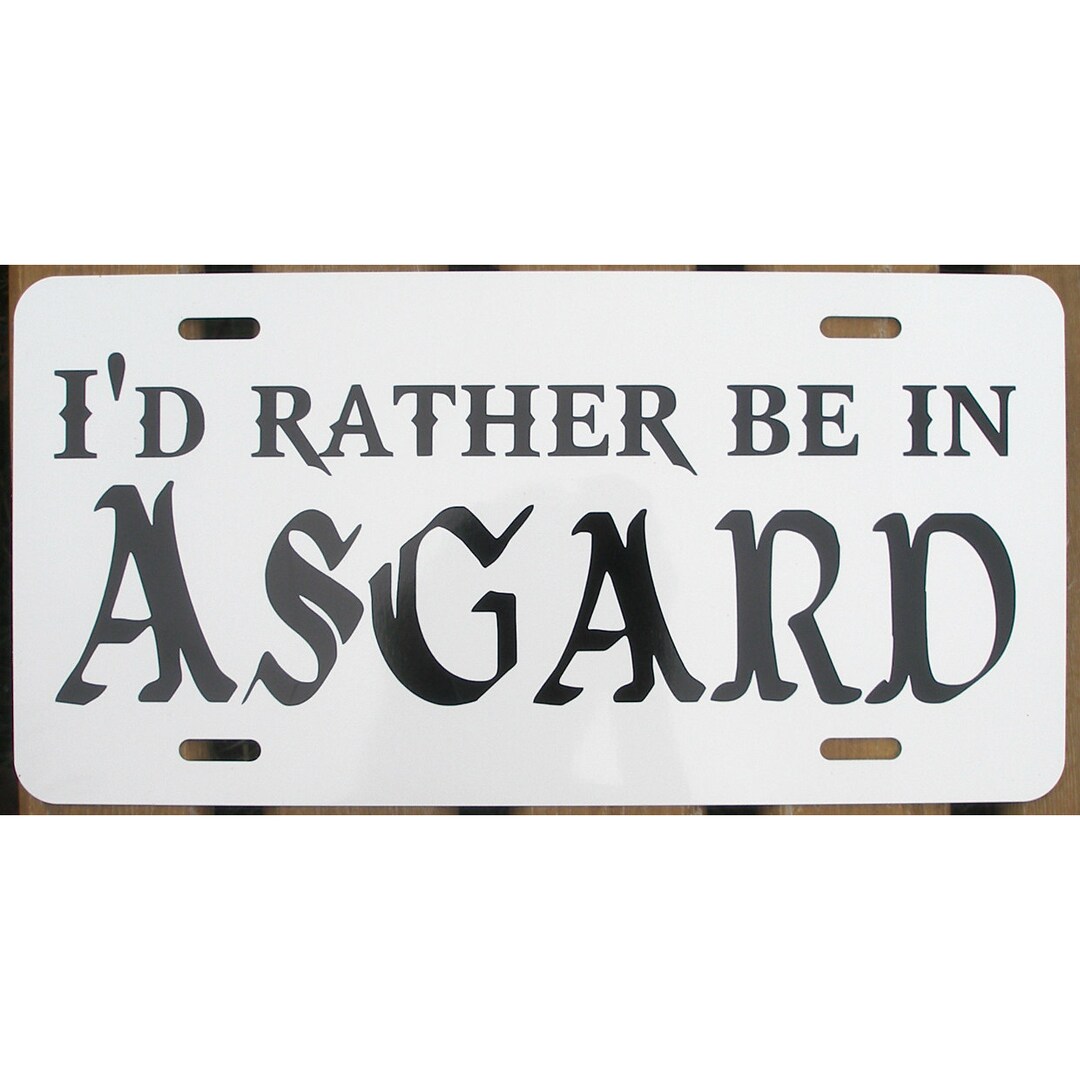 Asgard Car Tag Thor and Loki License Plate - Etsy