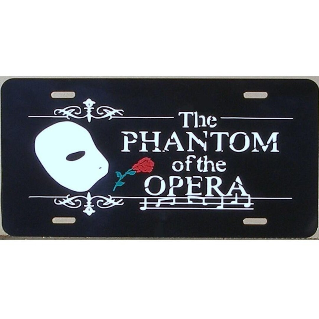 Phantom of the Opera - License Plate - Car Tag - Etsy