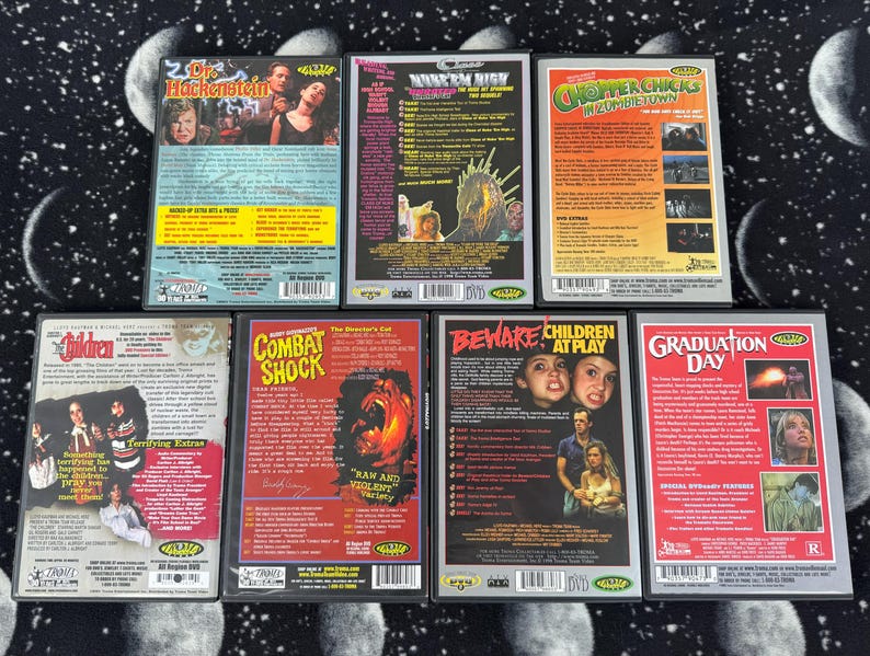 Troma DVD Lot of 6 -variety Horror Cult Classics Vintage Retro Physical ...