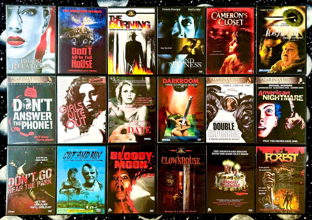 80’s Horror/thriller DVD Variety -rare, Cult Classics, Slashers Retro ...
