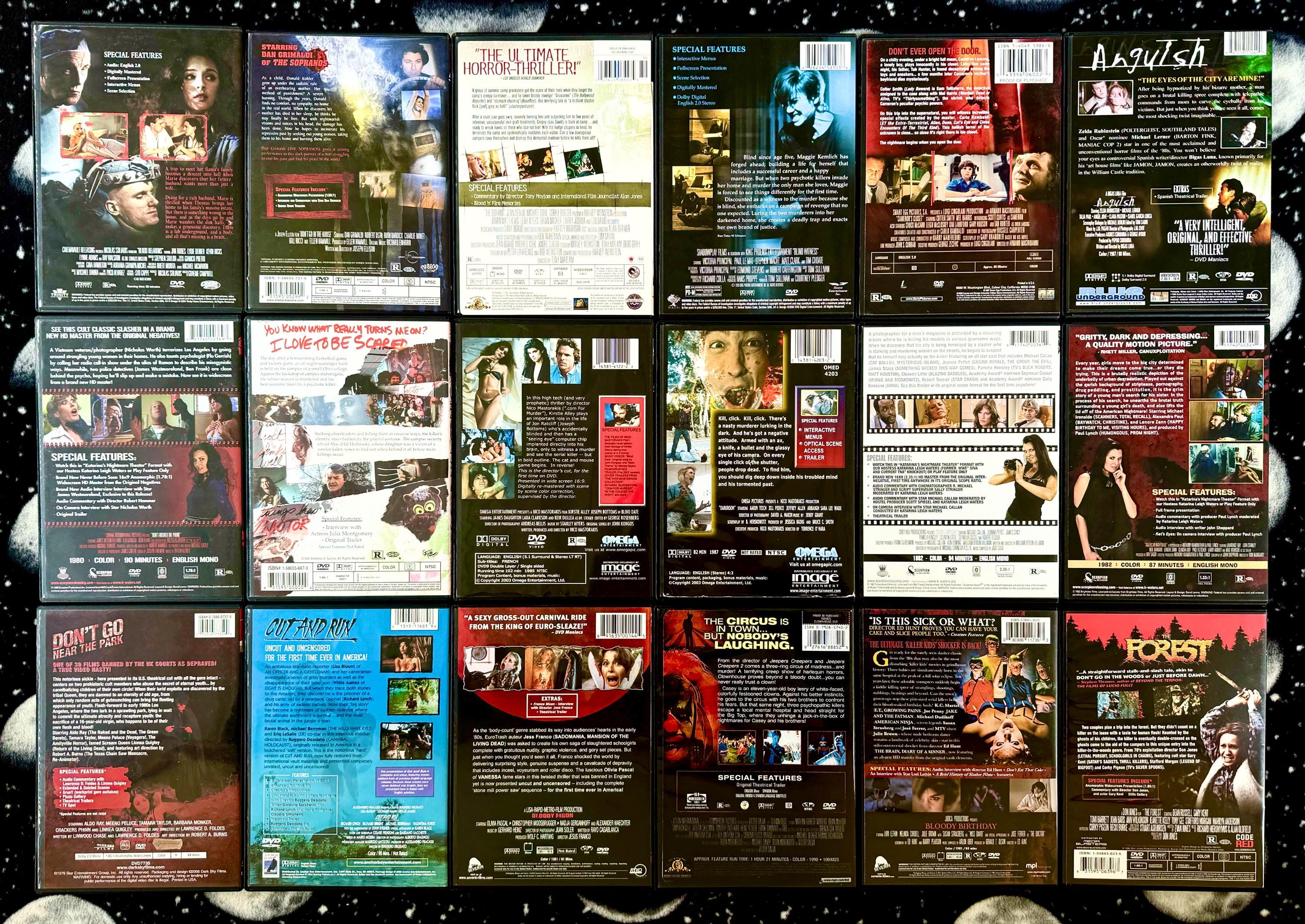 80’s Horror/thriller DVD Variety -rare, Cult Classics, Slashers Retro ...