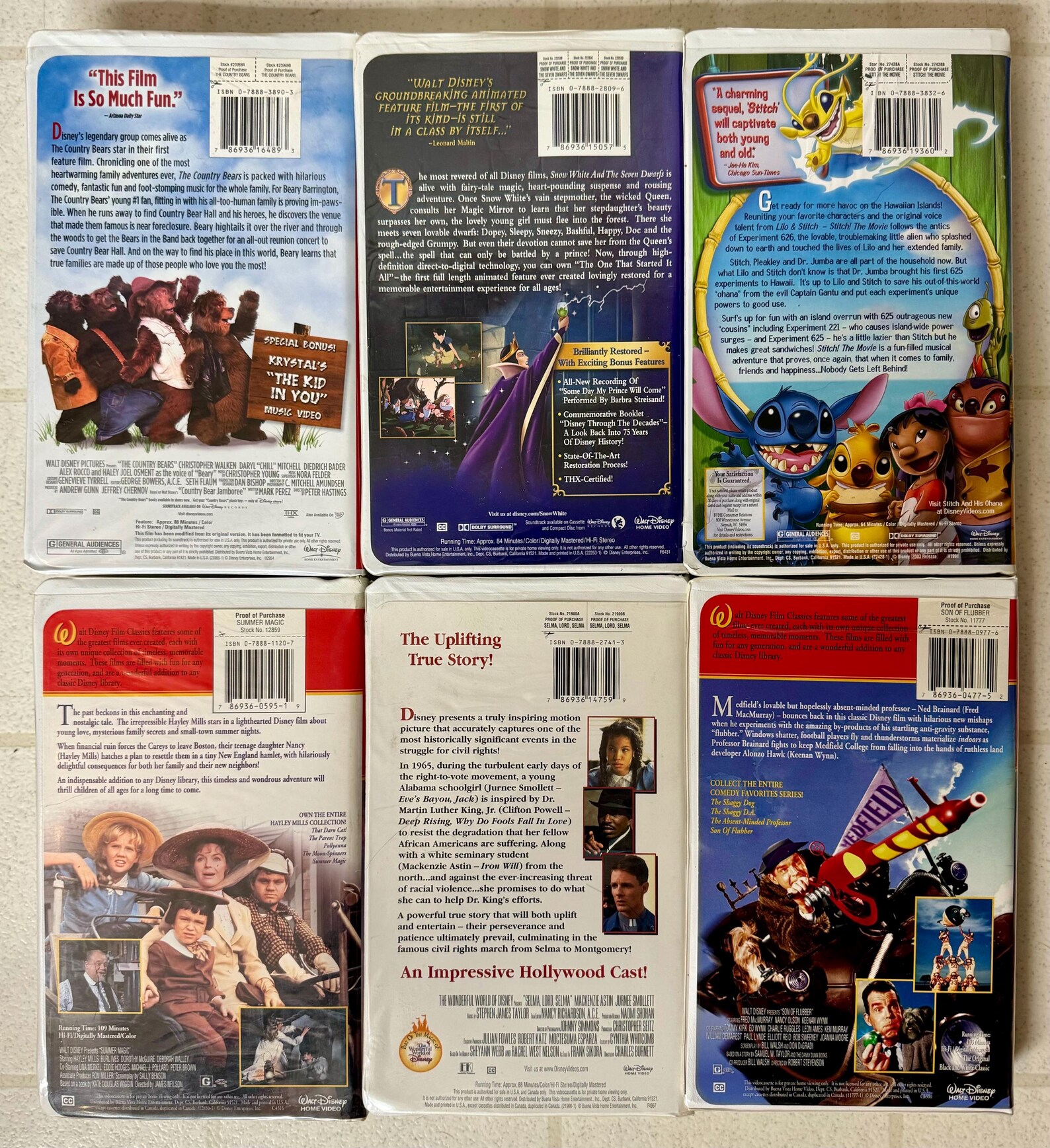 Disney Animated/live Action VHS Movies Variety -classics Vintage Retro ...