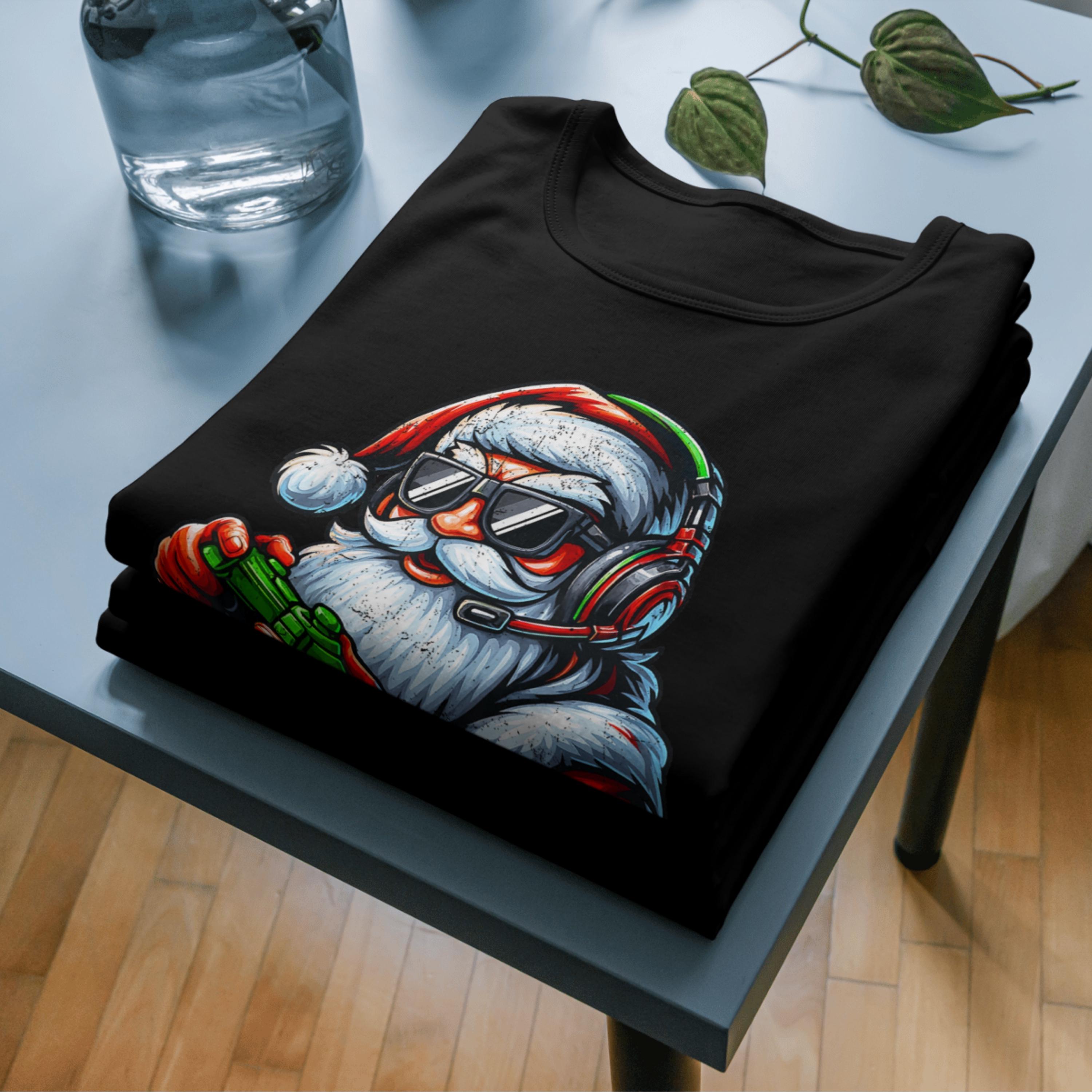 Gamer Santa BRUH PNG, Funny Christmas Gaming Clipart, Cool Santa With ...