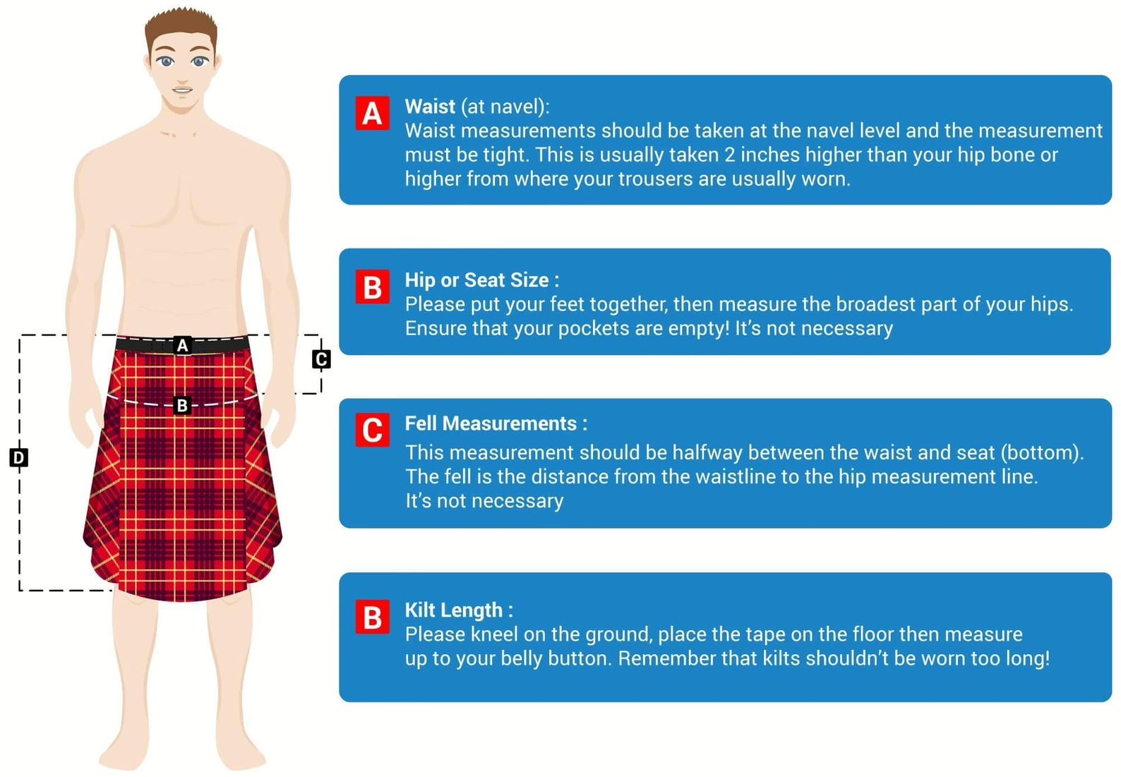 Handmade Royal Stewart Tartan Kilt - 16 Oz 8 Yard Scottish Highland ...