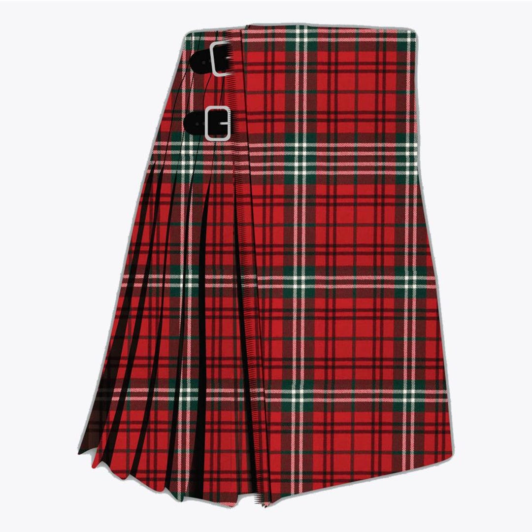 Morrison Red Modern Tartan Kilt - 16 Oz 8 Yard Scottish Highland ...
