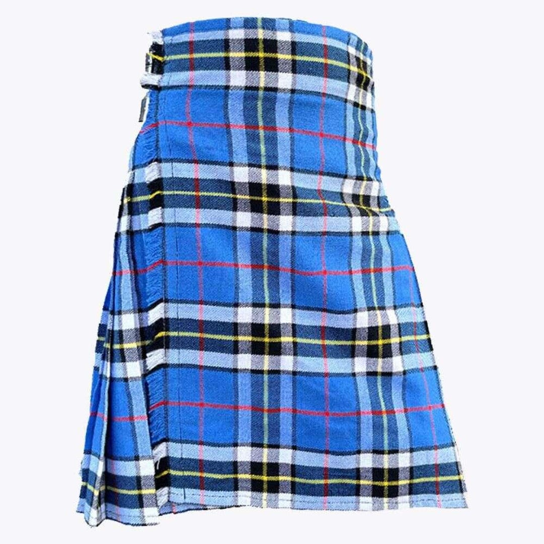 Scottish Thompson Blue Tartan Kilt - 16 Oz 8 Yard Scottish Highland ...