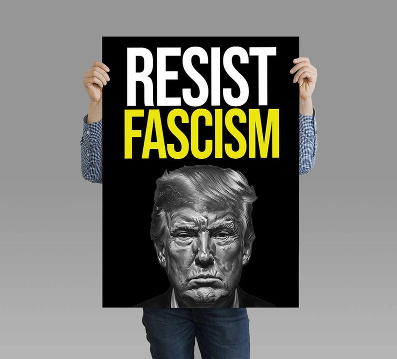 Resist Poster: Resist Fascism Political Protest Sign Printable (digital ...