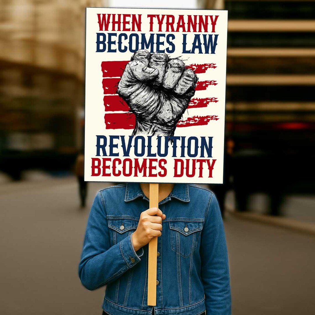 When Tyranny Becomes Law Protest Sign Printable, Protest Poster, Trump ...