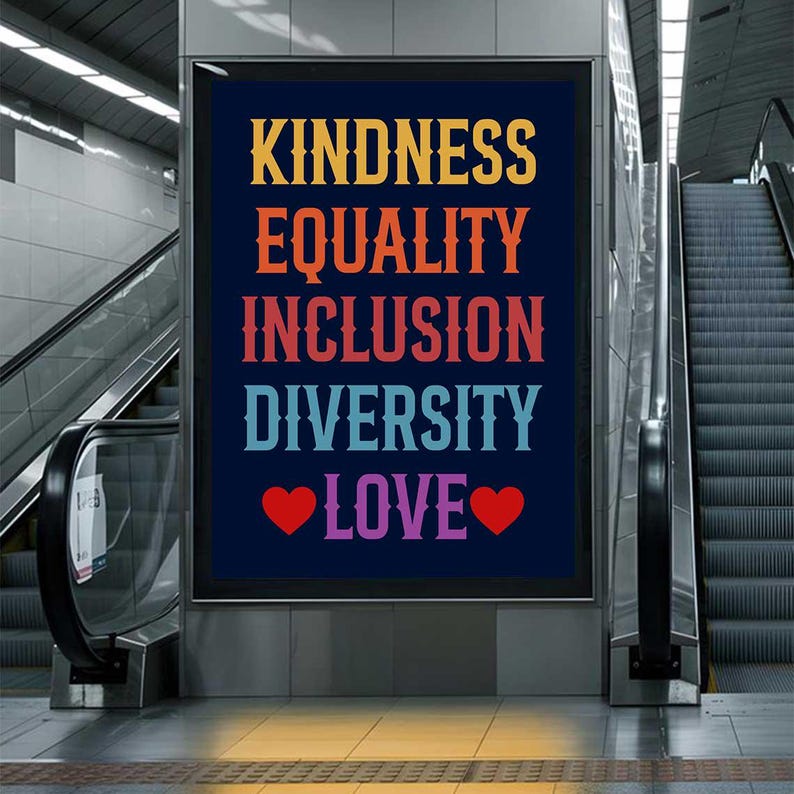 Resist Protest Sign Printable: Kindness Equality Inclusion Diversity ...