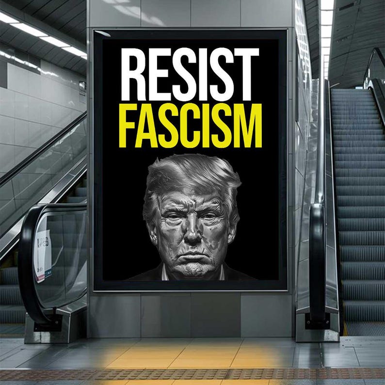 Resist Poster: Resist Fascism Political Protest Sign Printable (digital ...