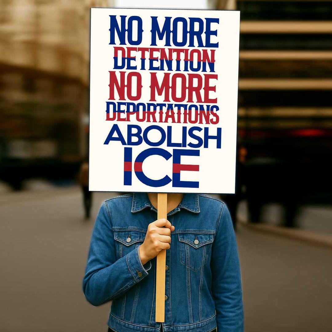 Abolish ICE Protest Sign Printable: Human Rights Poster (digital ...