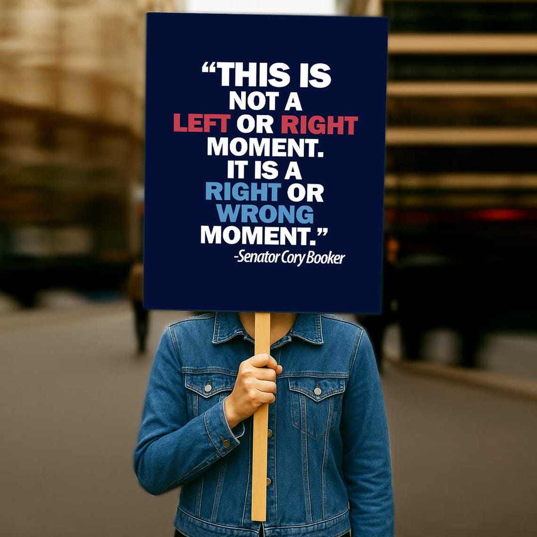 Senator Cory Booker Resist Protest Sign PRINTABLE , Protest Poster ...