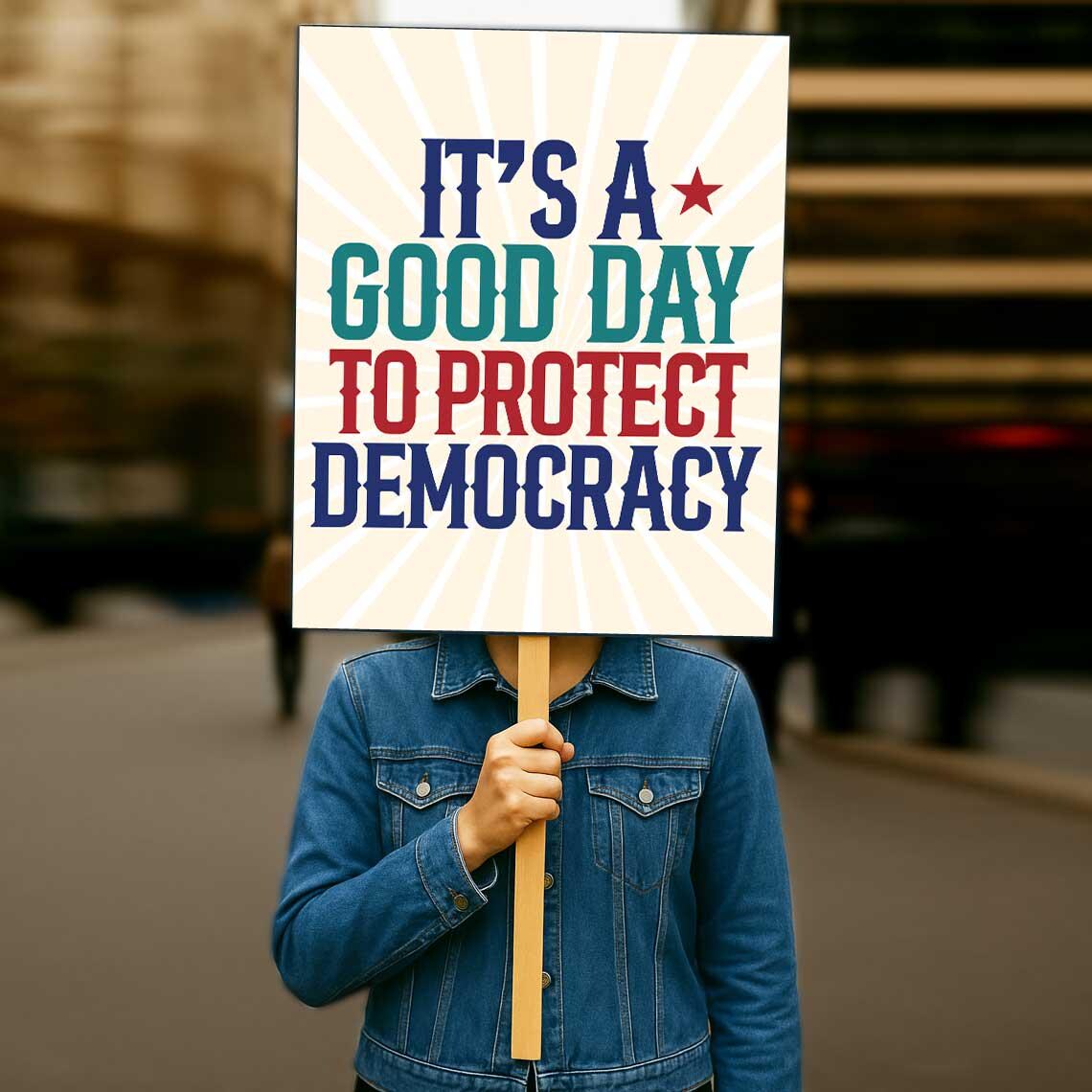 Resist Protest Sign Printable: Protect Democracy, No Kings in America ...