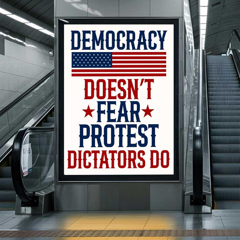 Resist Protest Sign Printable: Democracy Poster (digital Download, 7 ...