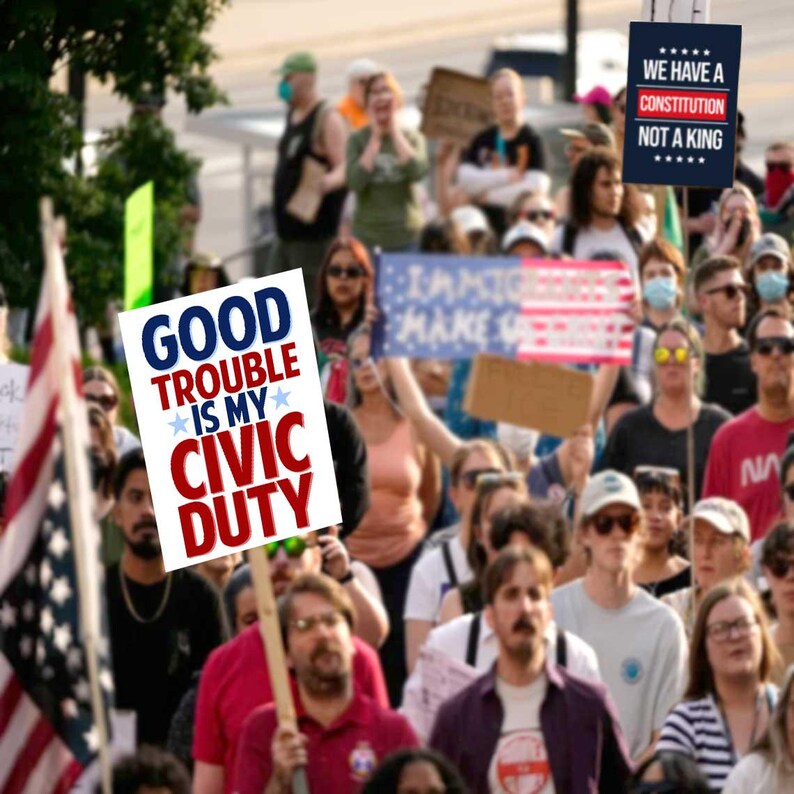 Good Trouble Protest Sign Printable: Activist Poster (digital Download ...