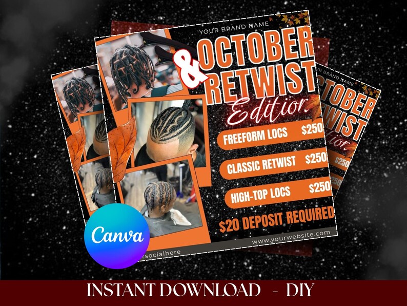 Locs & Dreadlocks Specials Flyer Template (digital Download) - Etsy