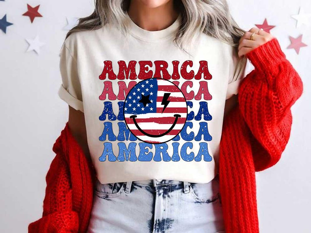 America Smiley Face, American Flag Png, American Flag Svg, July 4th Svg ...