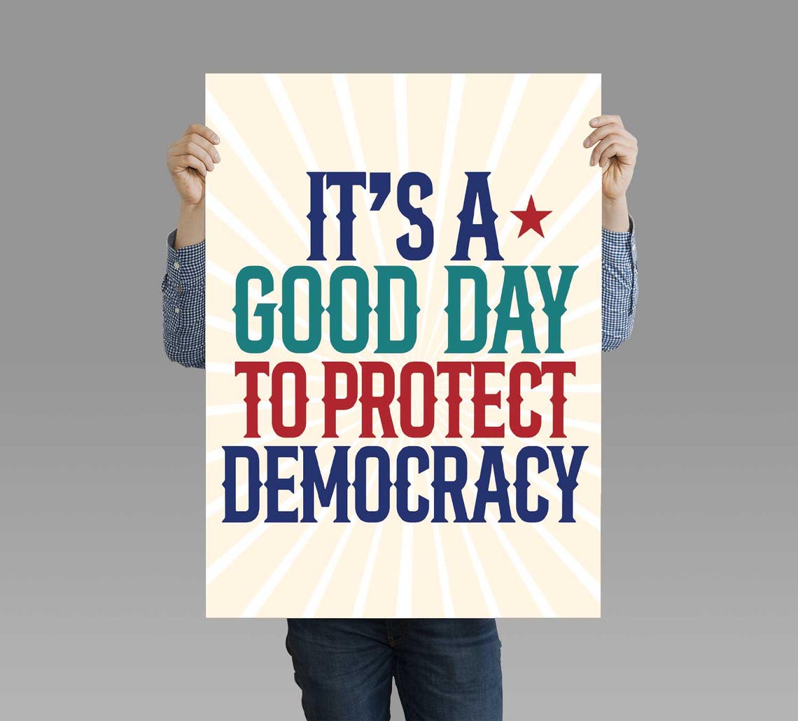 Resist Protest Sign Printable: Protect Democracy, No Kings in America ...