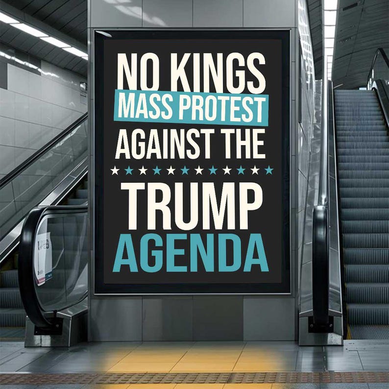 Resist Protest Sign Printable: No Kings Mass Protect Political Poster ...