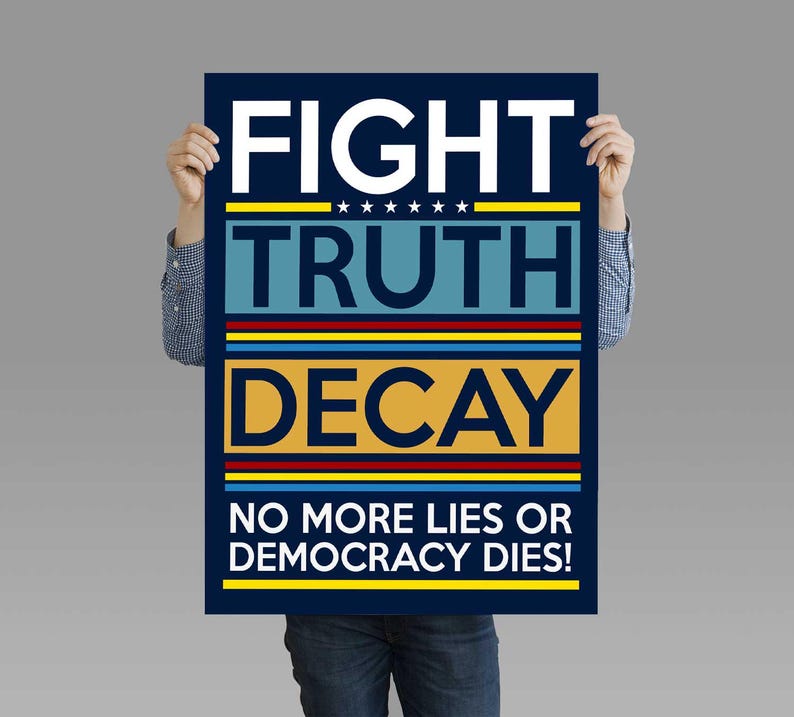 Resist Protest Sign Printable: Fight Truth Decay Poster (digital ...