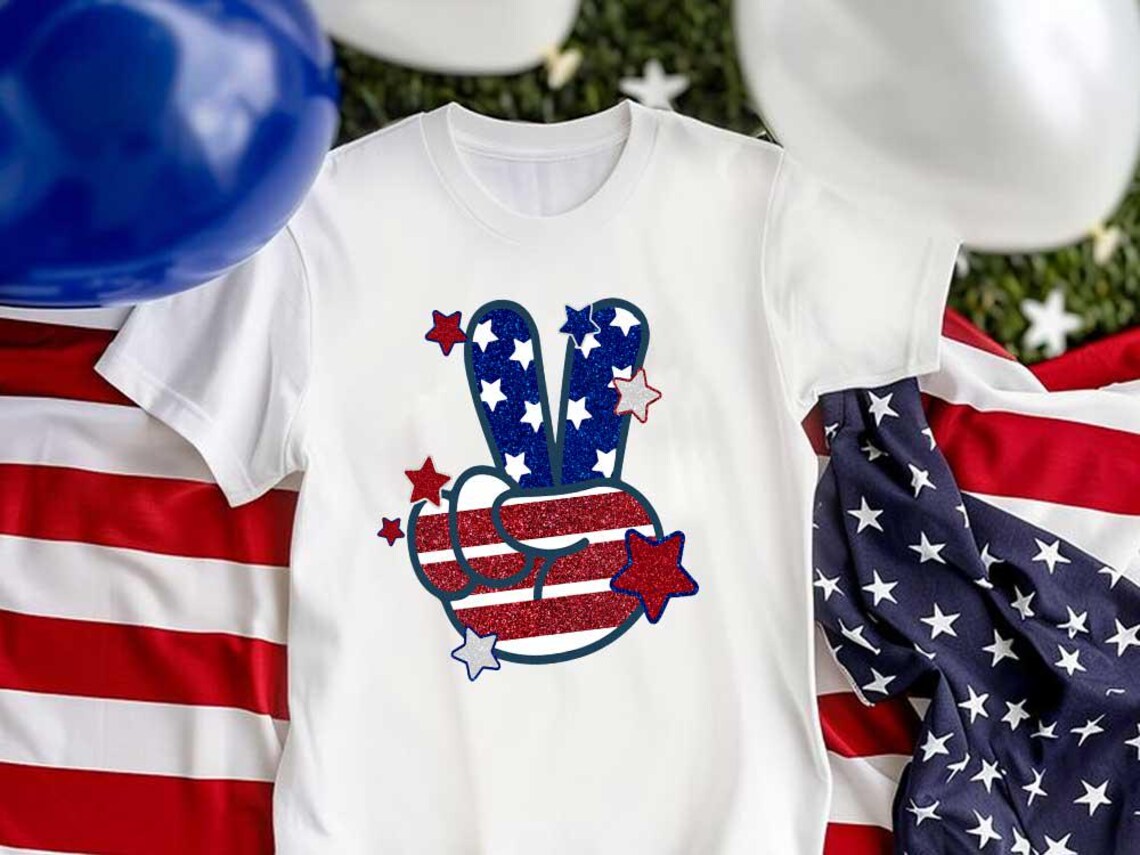 Retro Peace Sign SVG: USA Flag Clipart (digital File) - Etsy
