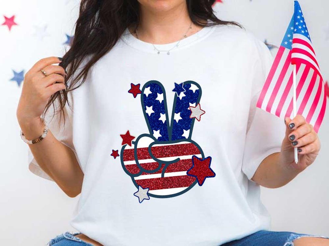 Retro Peace Sign SVG: USA Flag Clipart (digital File) - Etsy