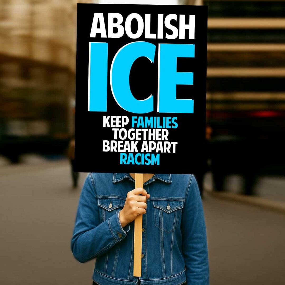 Abolish Ice Protest Sign: Anti-trump Poster (digital Download, Multiple ...