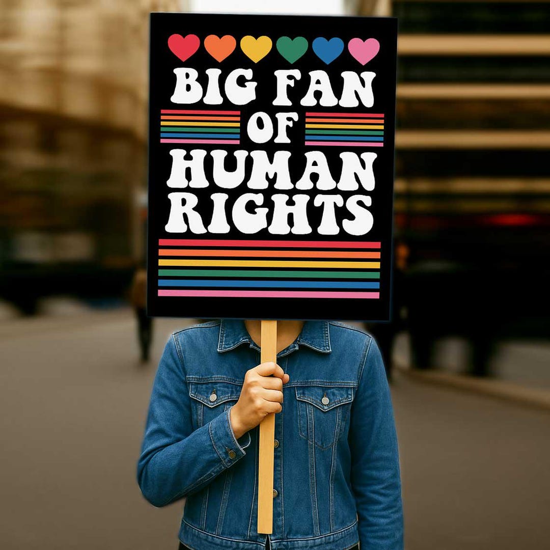 Resist Protest Sign Printable: Big Fan of Human Rights Poster (digital ...