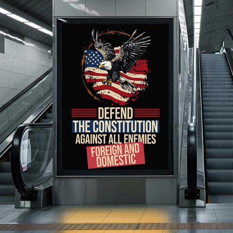 Resist Protest Sign Printable: Defend the Constitution Poster (digital ...