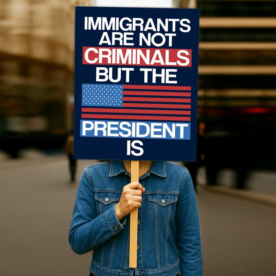 Immigrants Are Not Criminals Protest Sign Printable: Political Poster ...