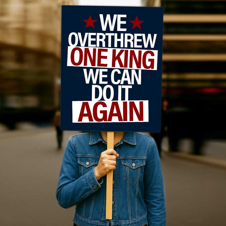 Resist Protest Sign Printable: We Overthrew One King Political Poster ...