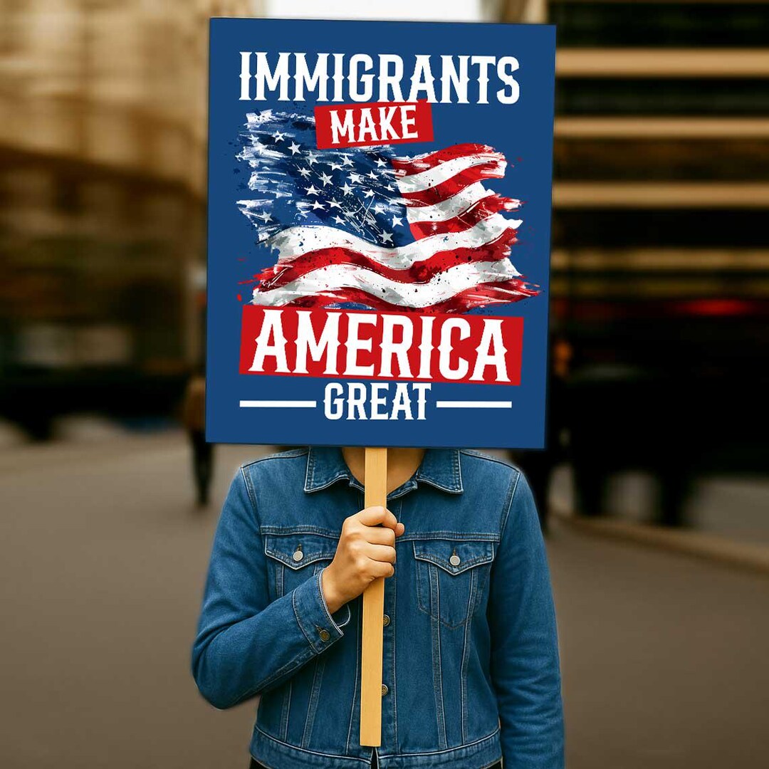 Immigrants Make America Acceptable Poster, Resist Sign (digital ...