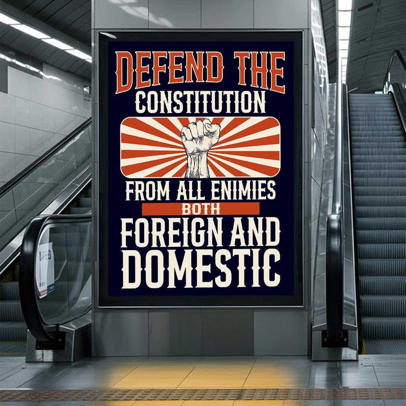 Resist Protest Sign: Defend the Constitution Political Poster (digital ...