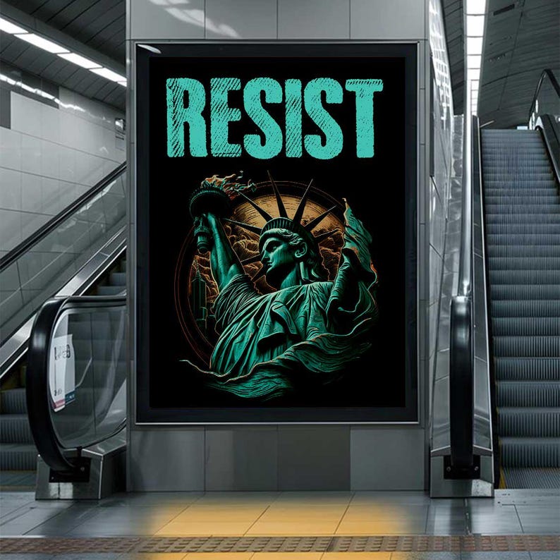 Resist Protest Sign Printable: No Kings in America (digital Download, 7 ...