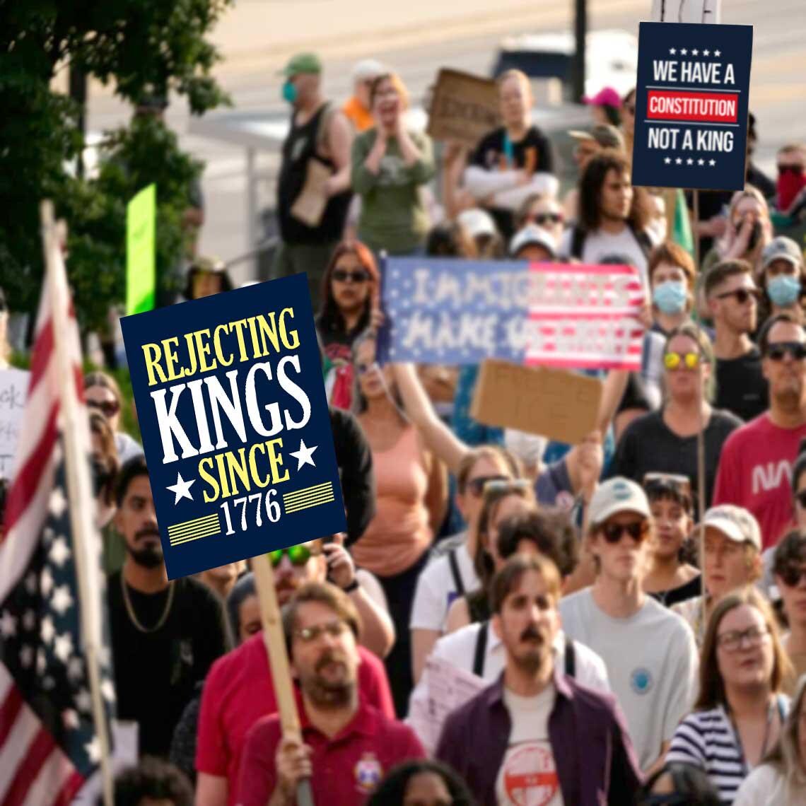 Rejecting Kings Since 1776 Protest Sign: Patriotic Printable Poster ...