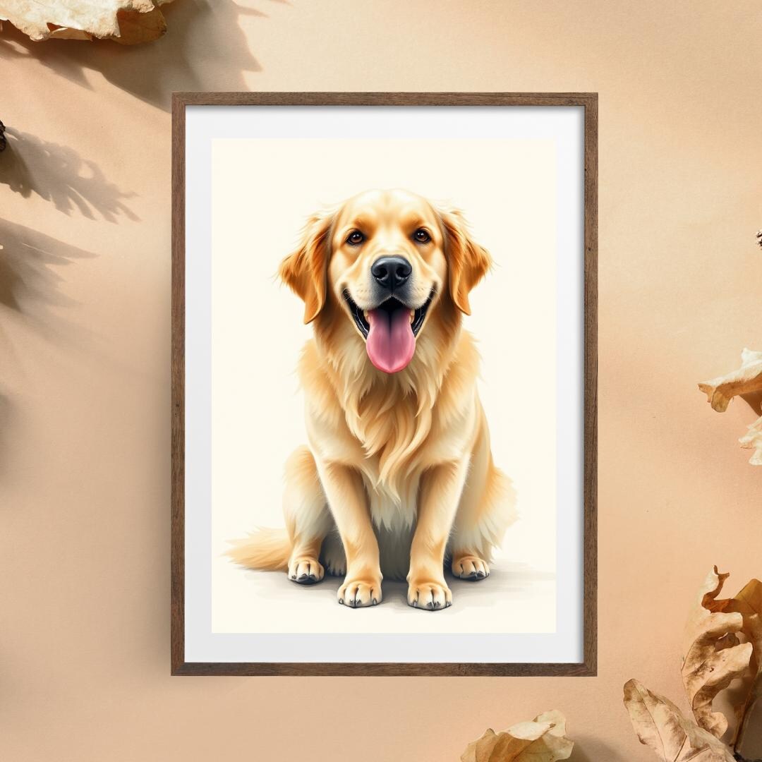Hand-drawn Dog Portrait Digital Download – Custom Watercolor Pet ...