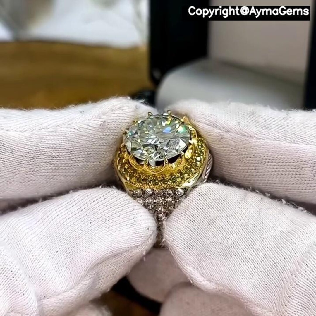 Original Moissanite Ring - Genuine Moissanite Ring - Brilliant White ...